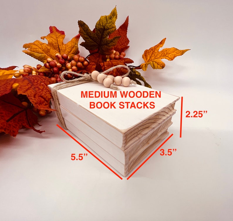 DIY Wooden Stacked Books DIY Crafts Tiered Tray Book Set - Etsy