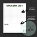 Printable Grocery List With Notes Set of 7, Shopping List, Weekly Meal ...