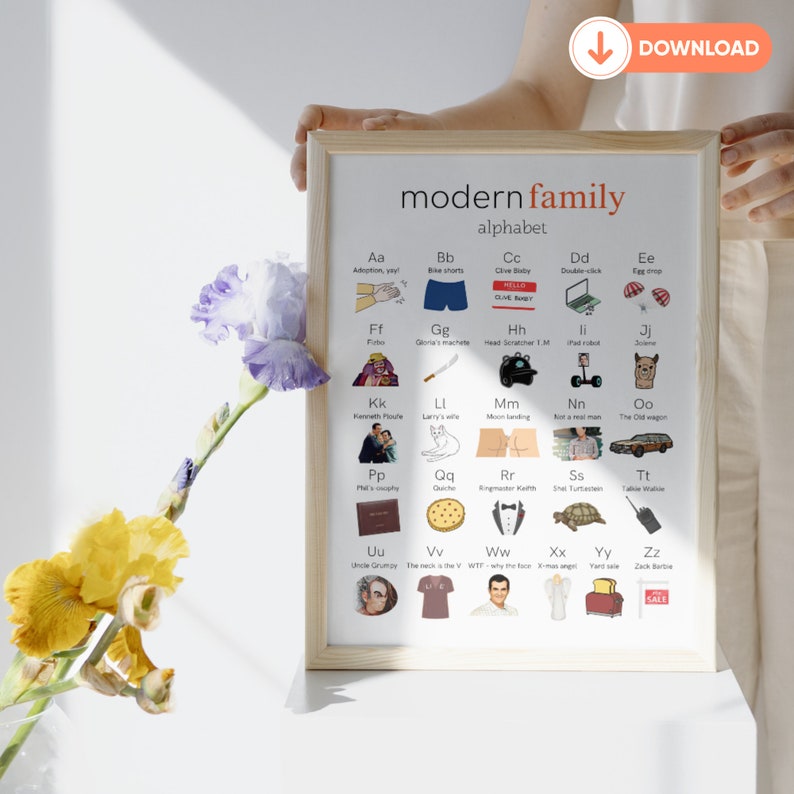 Modern Family ALPHABET | Phil Dunphy Claire Jay Cam Mitchell Gloria ...