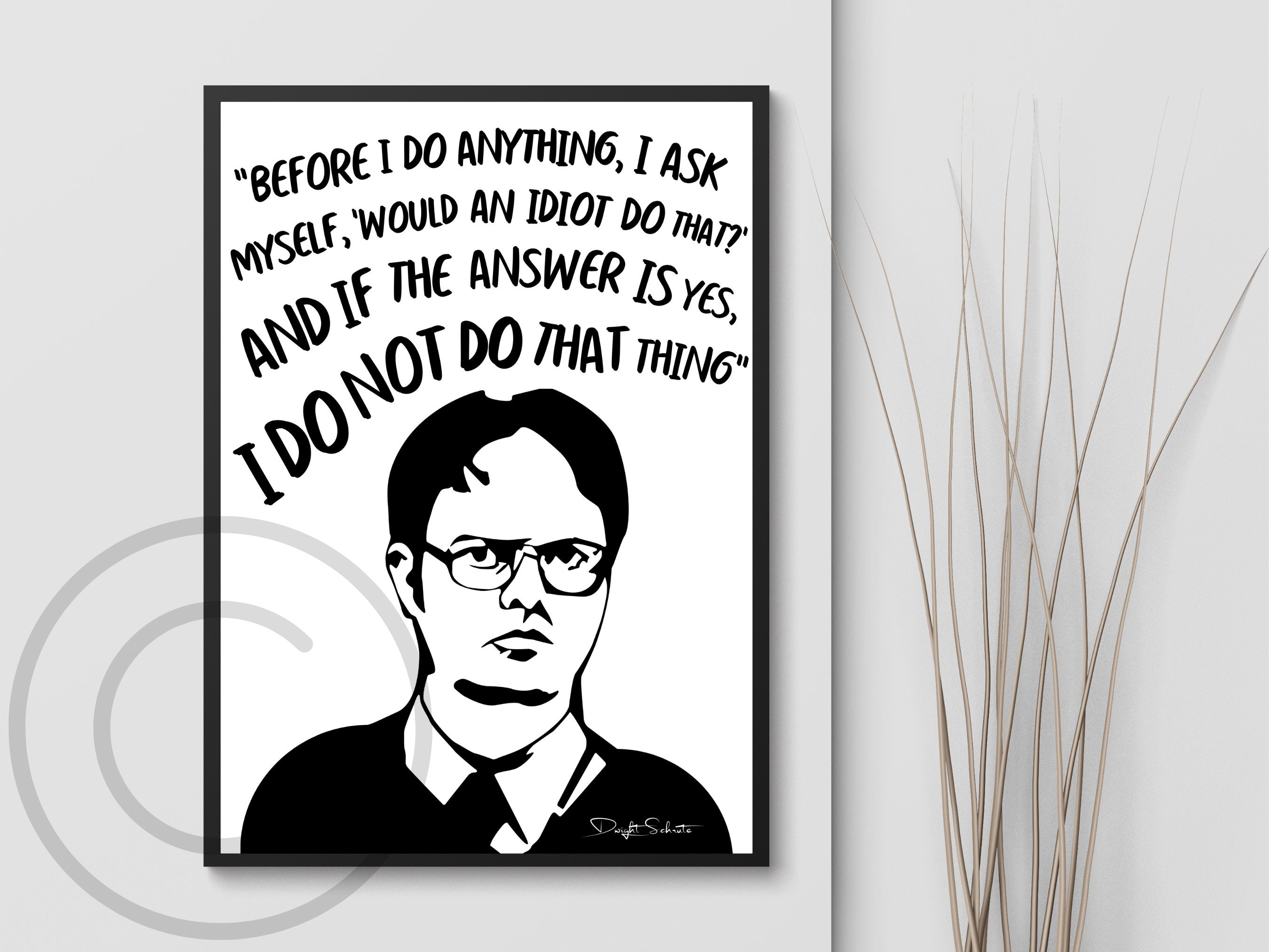 Dwight Schrute the Office Wall Art Funny Office Decor Do Something the ...