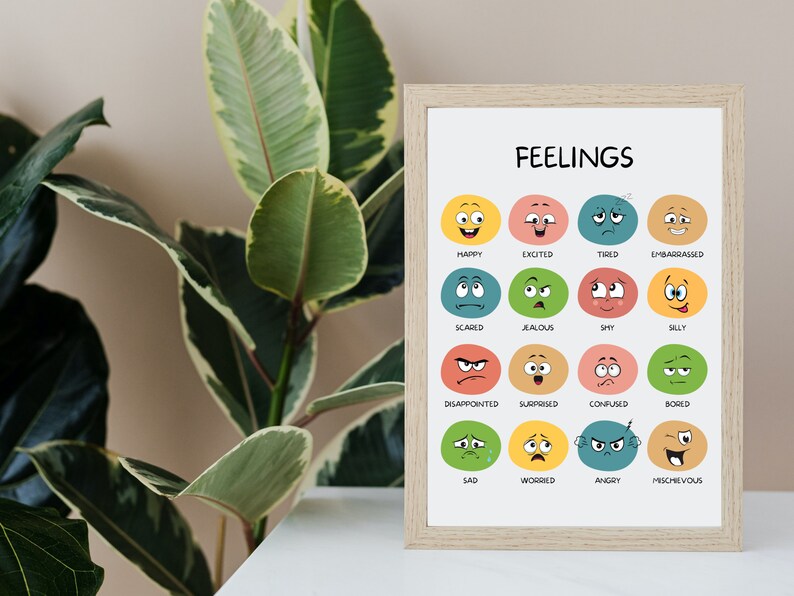 Feelings Flashcards & Feelings Poster | Calming Corner | Emotion ...