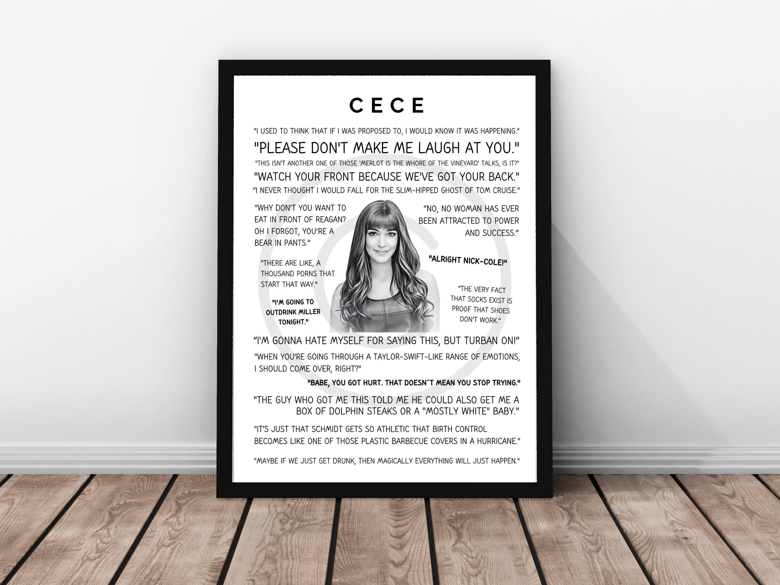 Cece New Girl Best Quotes | Cece Poster | New Girl Quotes | Typography ...