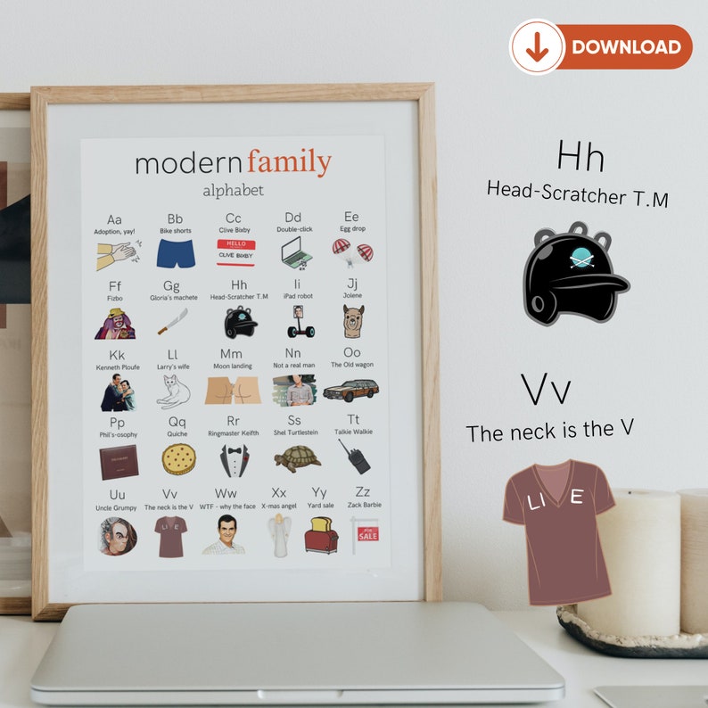 Modern Family ALPHABET | Phil Dunphy Claire Jay Cam Mitchell Gloria ...