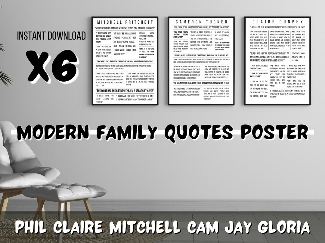 Modern Family Quotes Poster Bundle Phil Dunphy Quotes - Etsy