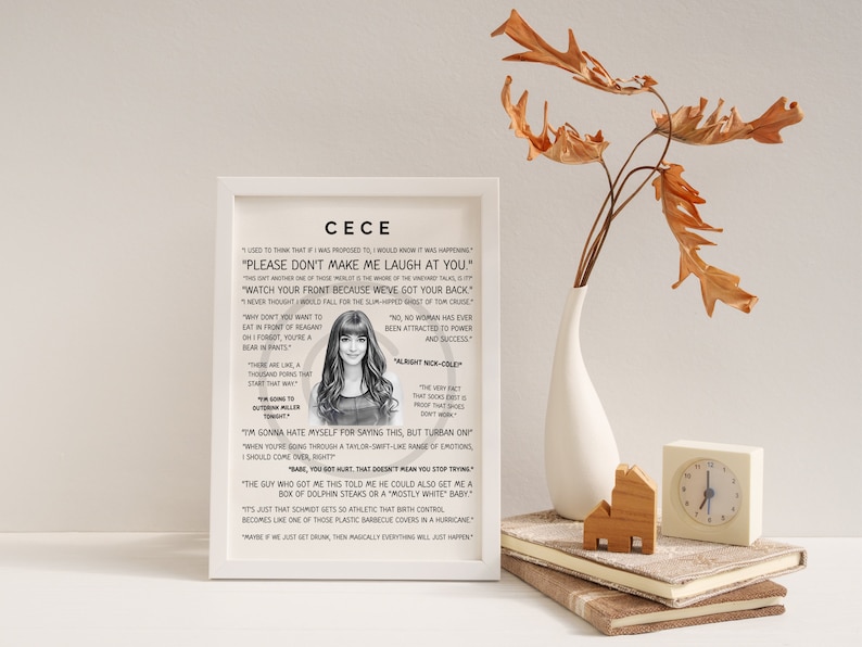Cece New Girl Best Quotes | Cece Poster | New Girl Quotes | Typography ...