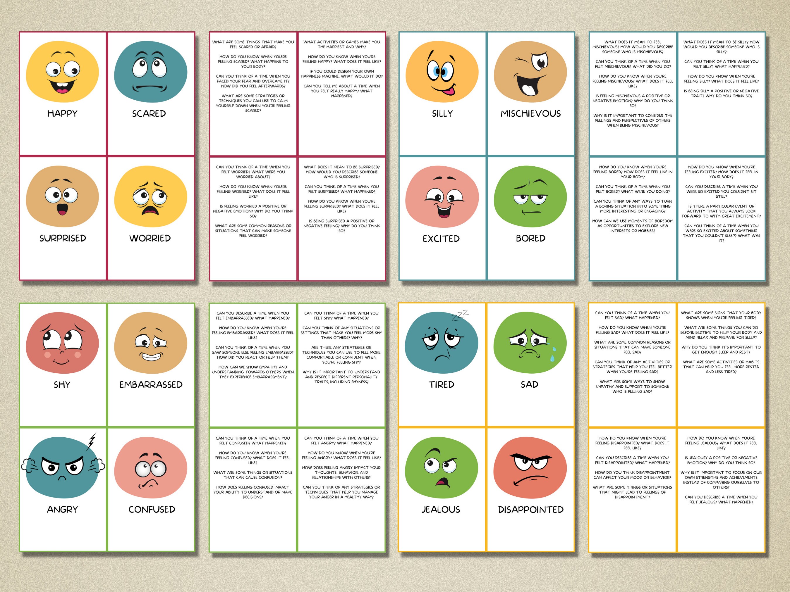 Feelings Flashcards & Feelings Poster | Calming Corner | Emotion ...