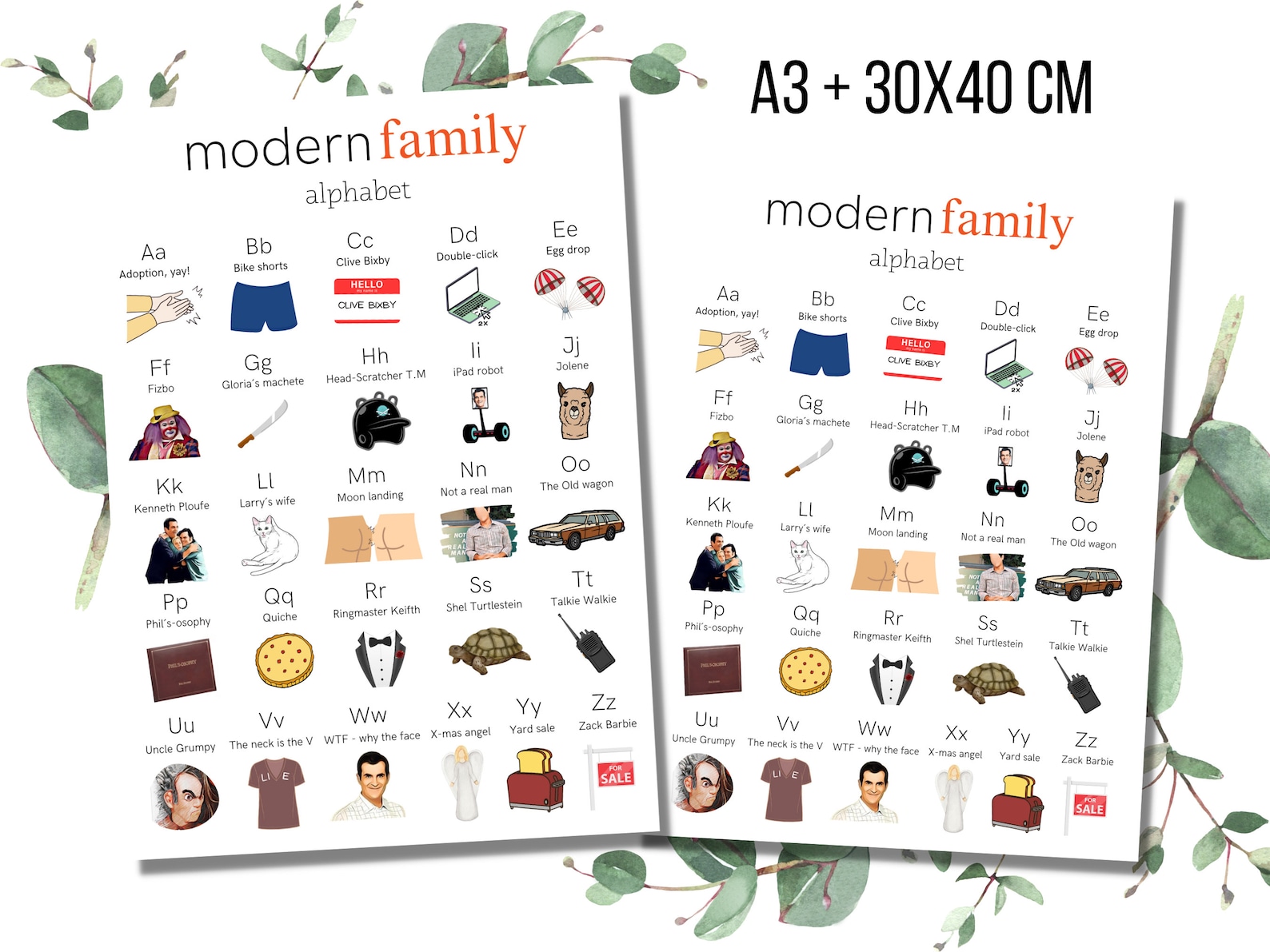 Modern Family ALPHABET | Phil Dunphy Claire Jay Cam Mitchell Gloria ...