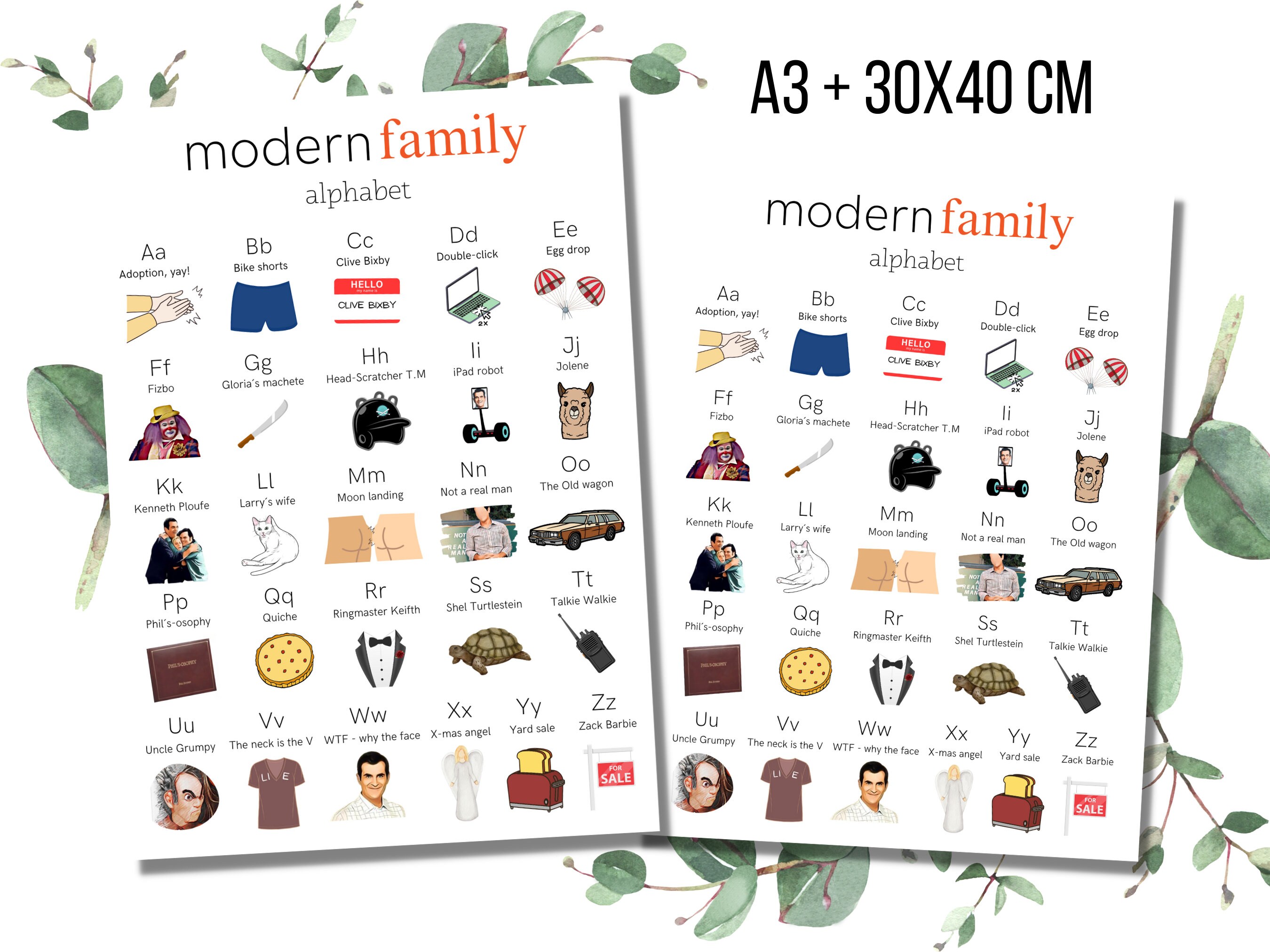 Modern Family ALPHABET | Phil Dunphy Claire Jay Cam Mitchell Gloria ...