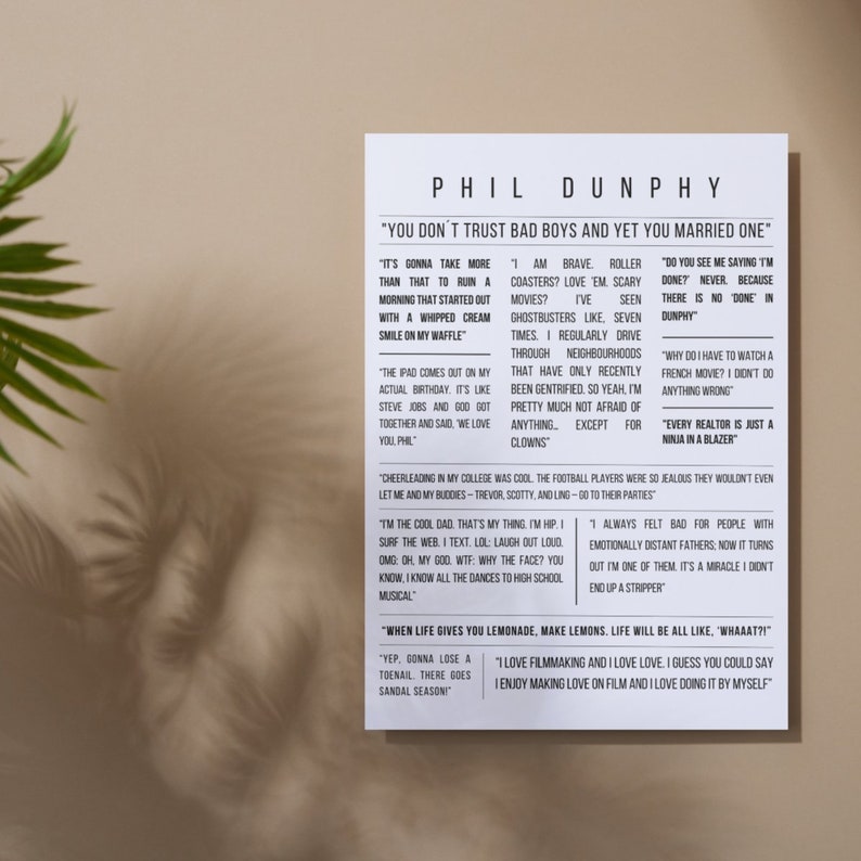 Modern Family Quotes Poster Bundle | Phil Dunphy Quotes | Modern Family ...