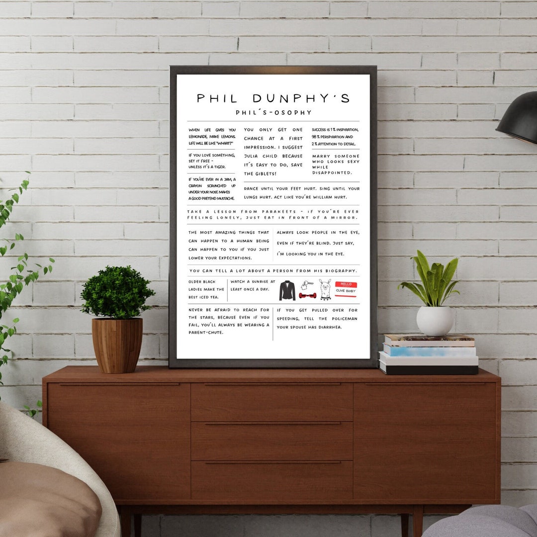 PHIL'SOSOPHY | Modern Family Phil Dunphy Quotes Print | Instant ...