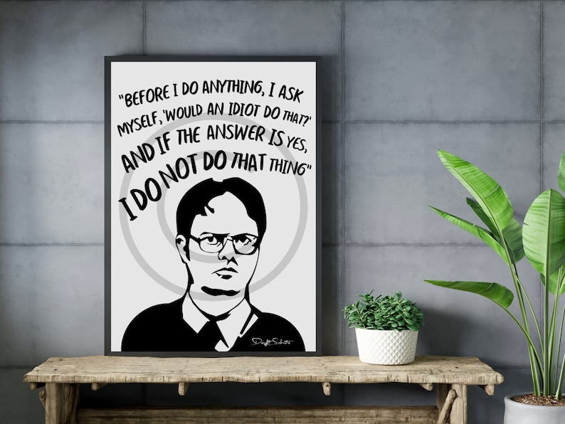 Dwight Schrute | the Office Wall Art | Funny Office Decor | Do ...