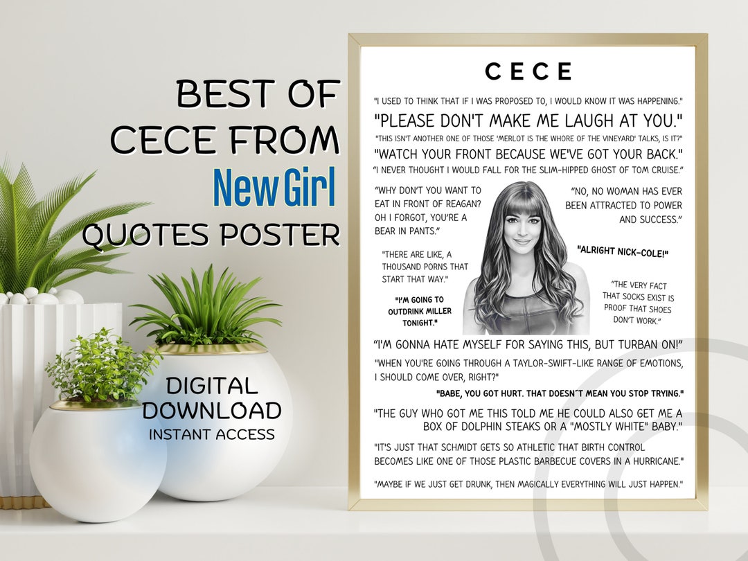 Cece New Girl Best Quotes Cece Poster New Girl Quotes - Etsy