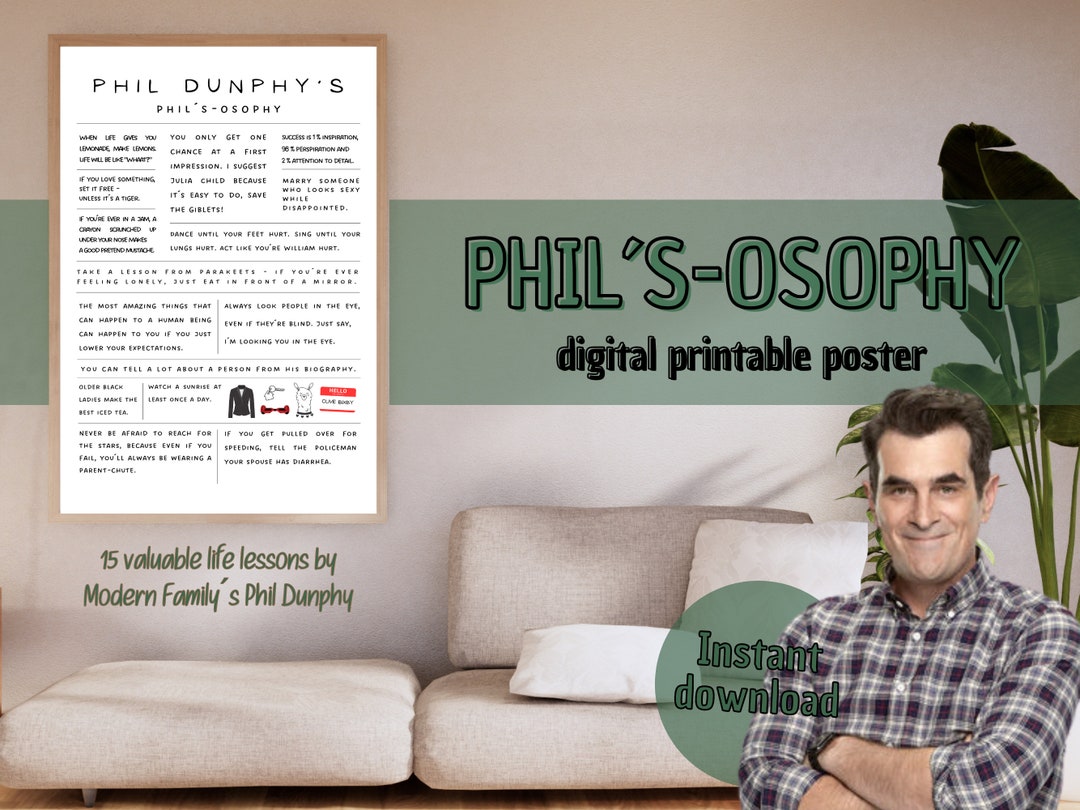 PHIL'SOSOPHY Modern Family Phil Dunphy Quotes Print - Etsy