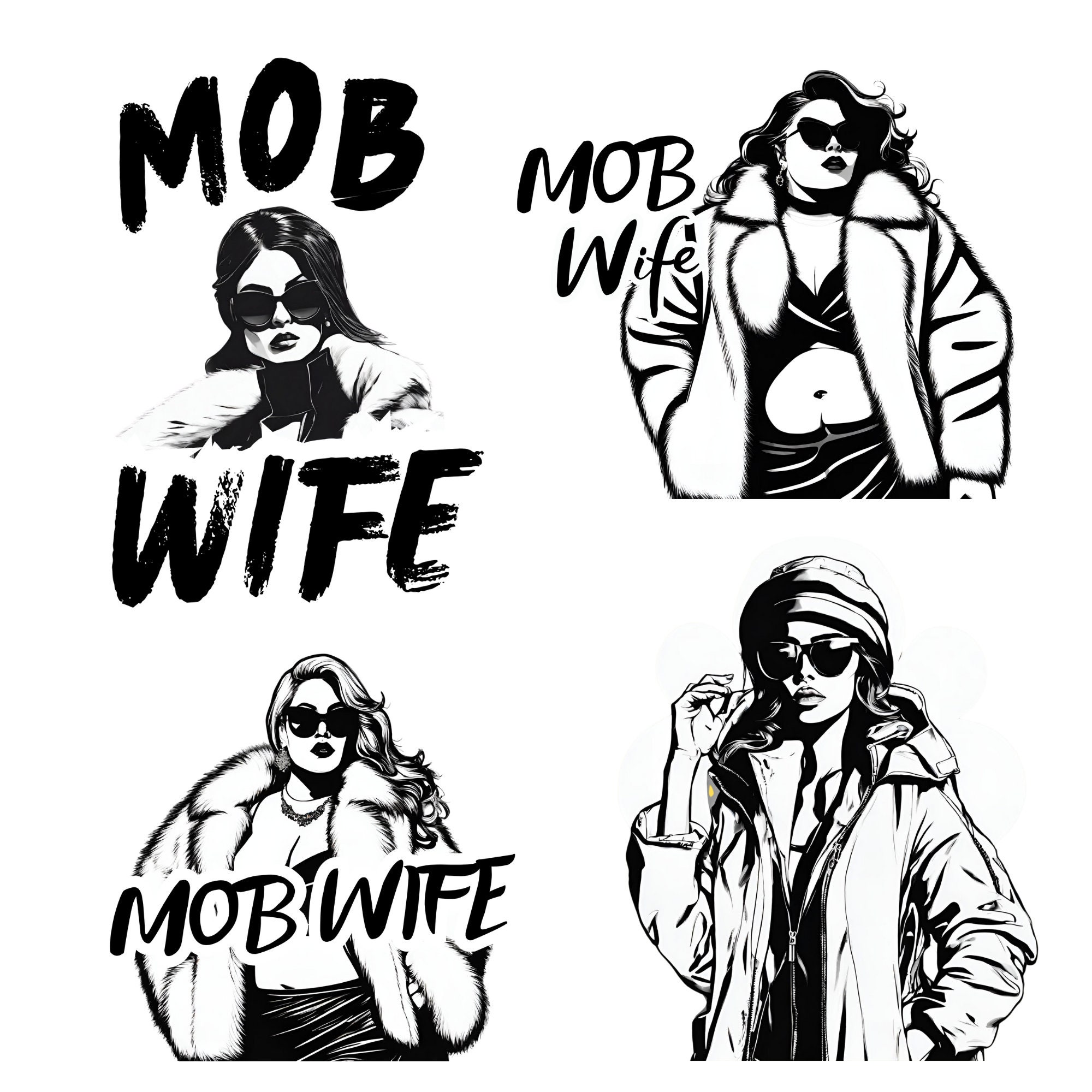 Mob Wife Era SVG | Wife Clipart PNG | in My Mob Wife Era Poster | Funny ...