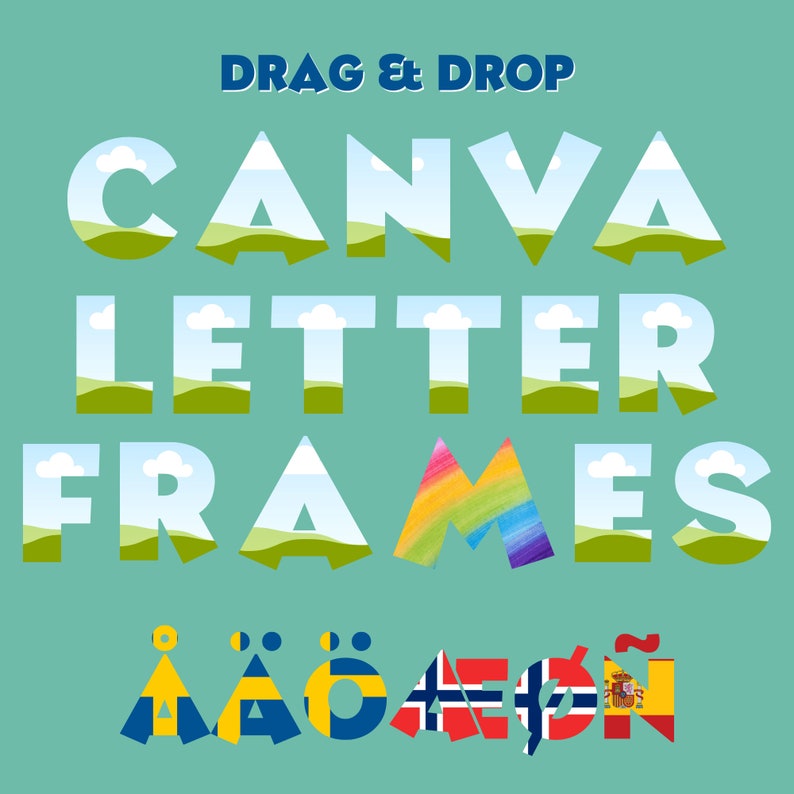 Fill Your Own Canva Frames Sublimation Editable Canva Letter Template Drag And Drop Template