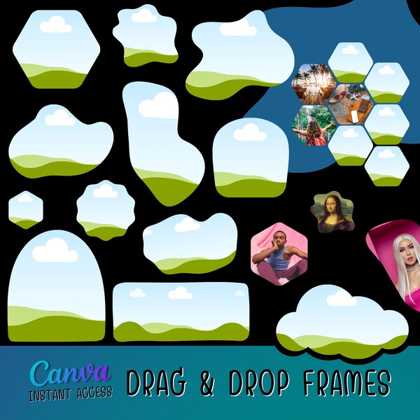 Canva Frame Design Template - Etsy