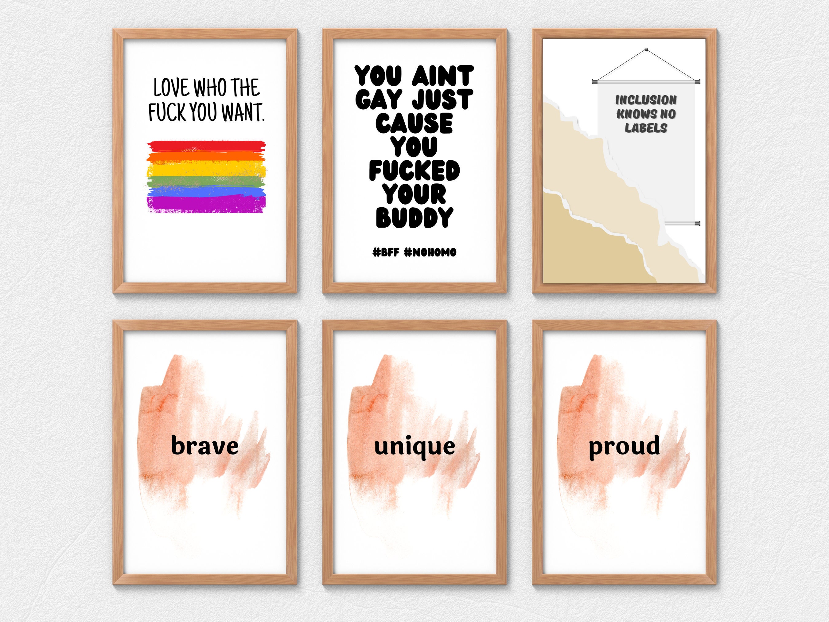Lgbtq Poster Bundle 13 Prints Asexual Pride Bi Pride Pride Flag Posters