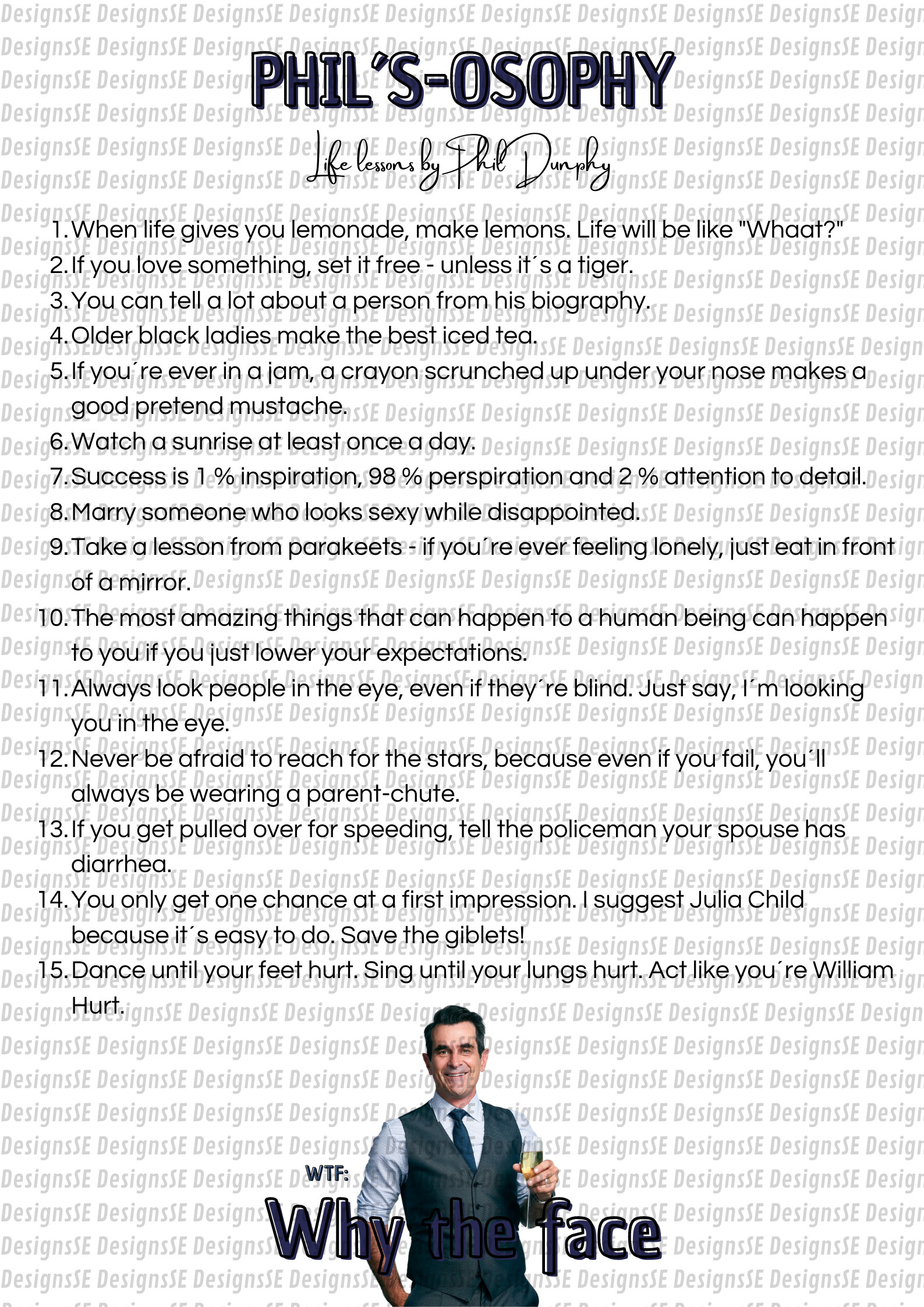 Modern Family Phil Dunphy Quotes Print | PHIL'SOSOPHY | Instant ...