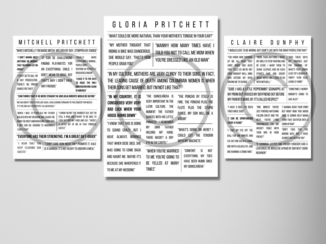 Modern Family Quotes Poster Bundle Phil Dunphy Quotes Modern Family ...