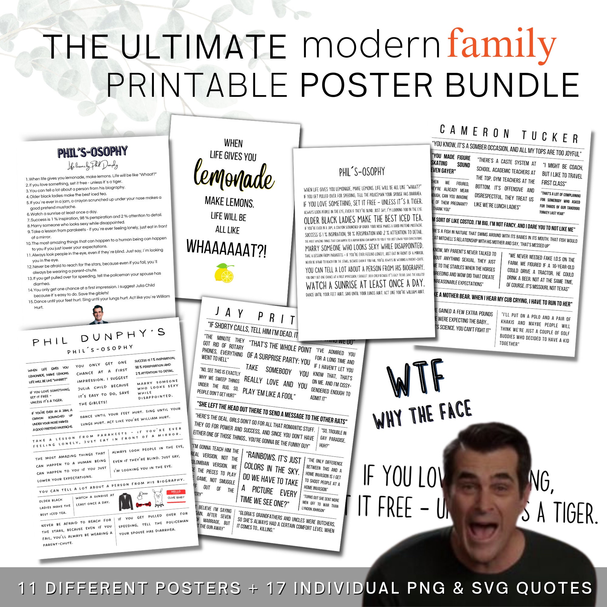 Modern Family Phil Dunphy Quotes Print Bundle | PHIL'SOSOPHY | Life ...
