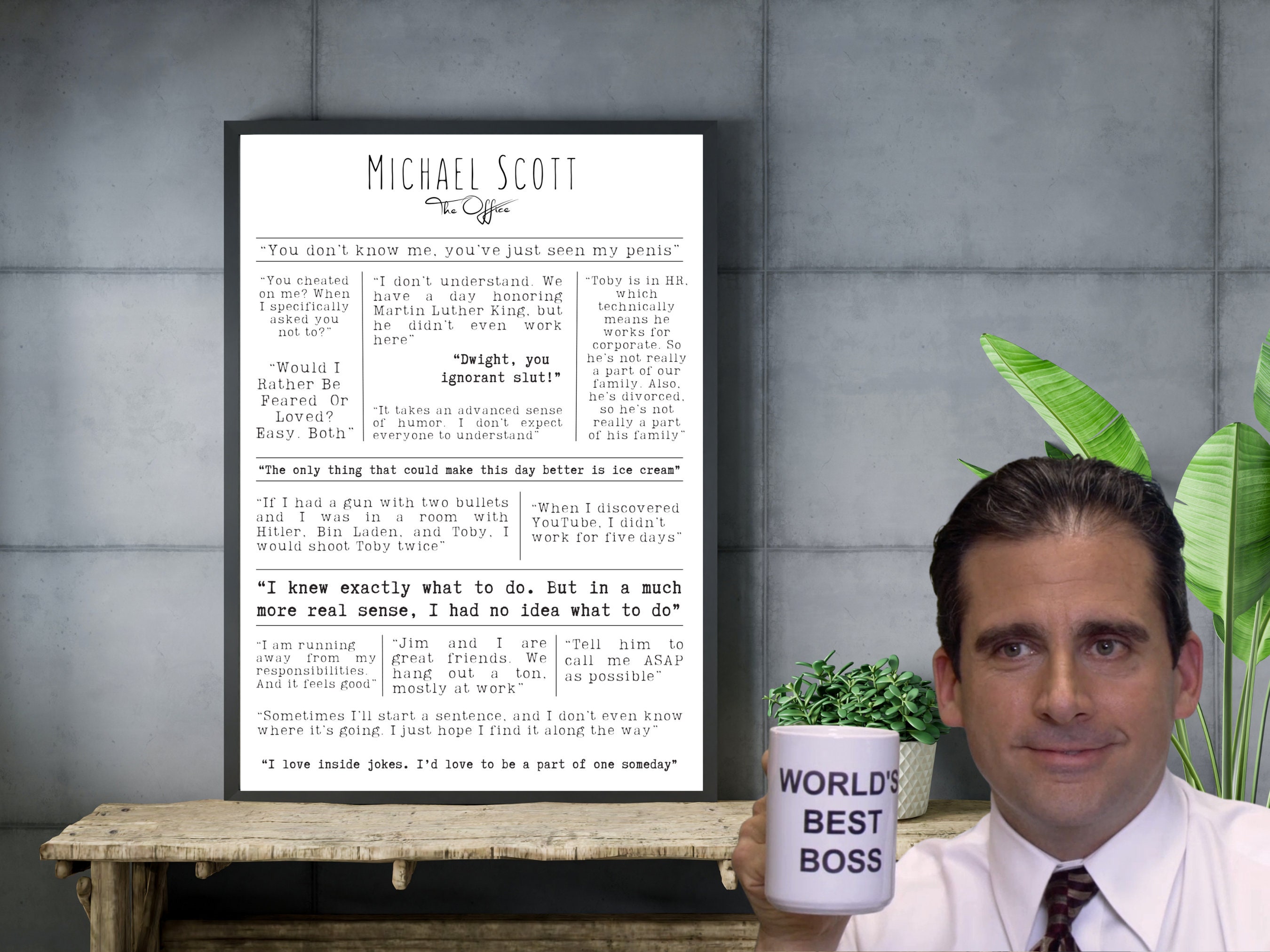 Michael Scott Quote Poster Philosophy | the Office TV Show | Popular TV ...