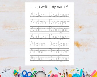 Last Name Worksheet - Etsy