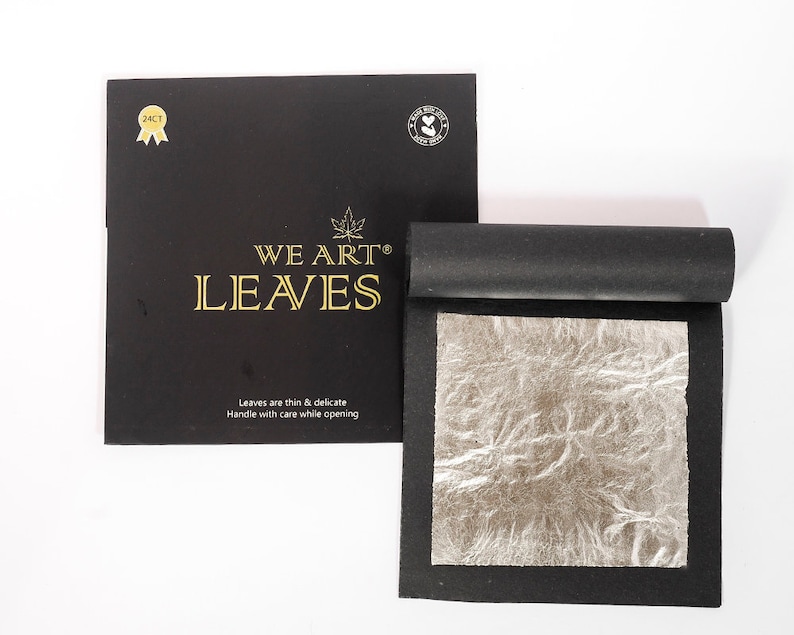 Luxurious 24K Edible Silver Leaf Sheets for Gourmet Baking, E174 ...