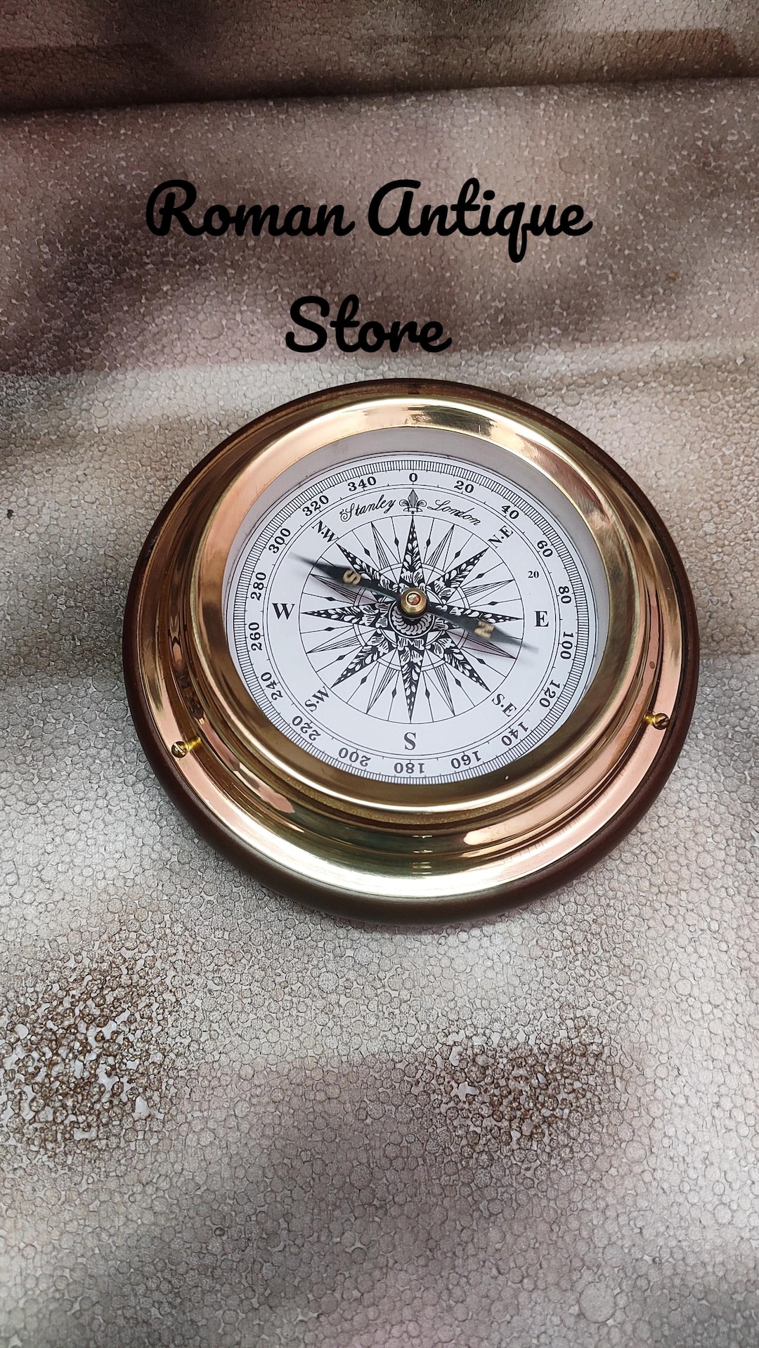 Brass Desk Compass: 6" Sailing Ship, Magnetic Navigation - Etsy