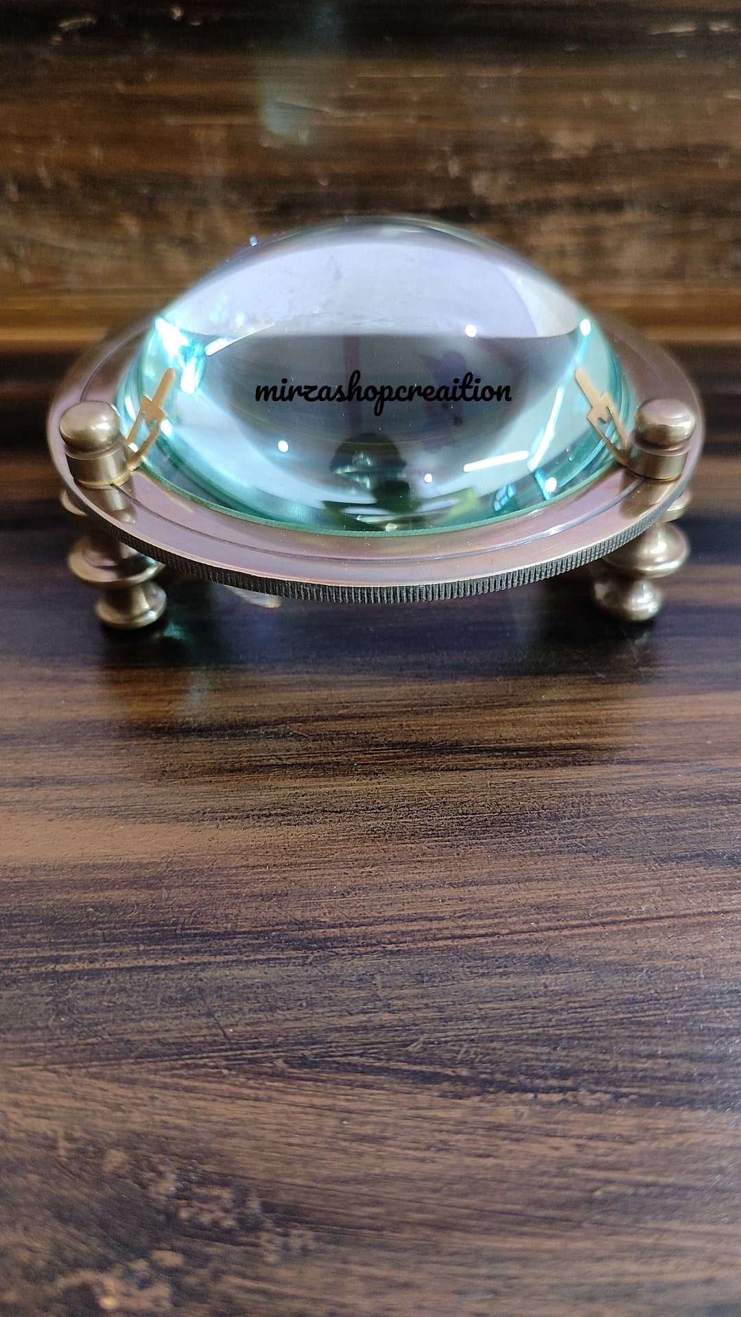 Brass Nautical Desk Magnifying Glass, Office Decorative, Tabletop ...