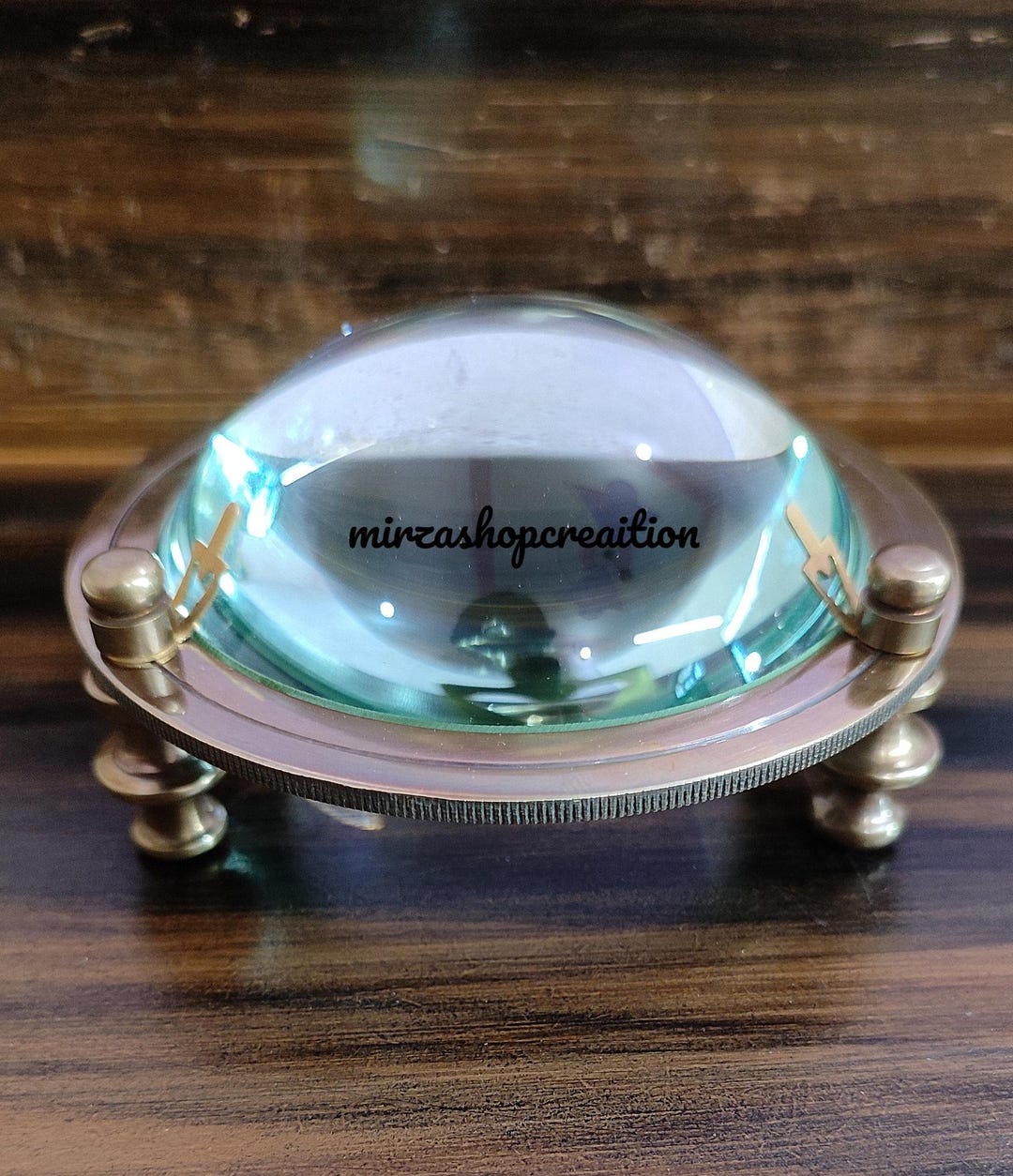 Brass Nautical Desk Magnifying Glass, Office Decorative, Tabletop ...