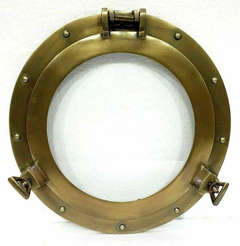 Antique Brass Nautical Maritime Ship Boat Window & Wall Mirror Porthole ...