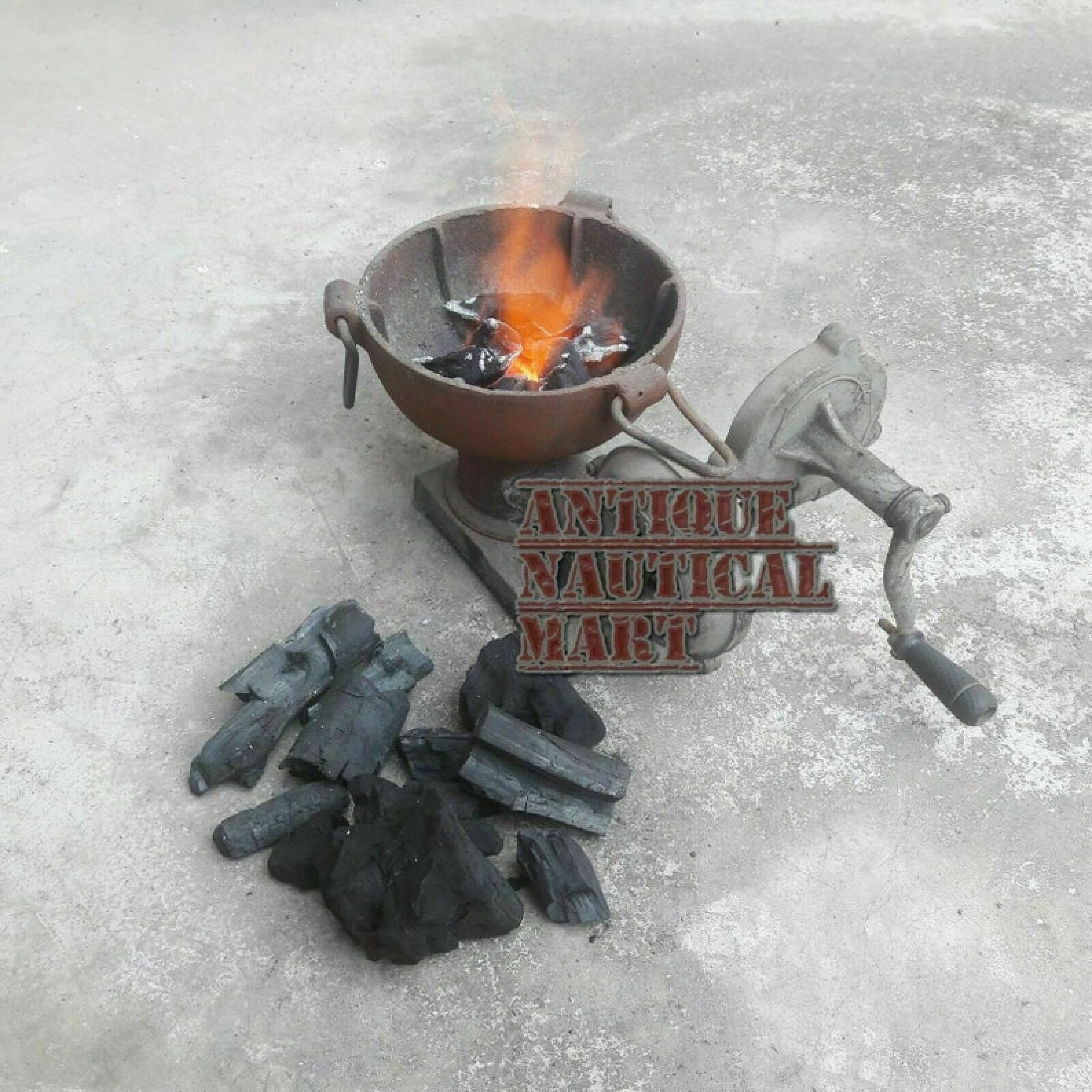 Handmade Vintage Blower Forge Furnace With Pedal Type Handle Blacksmith ...