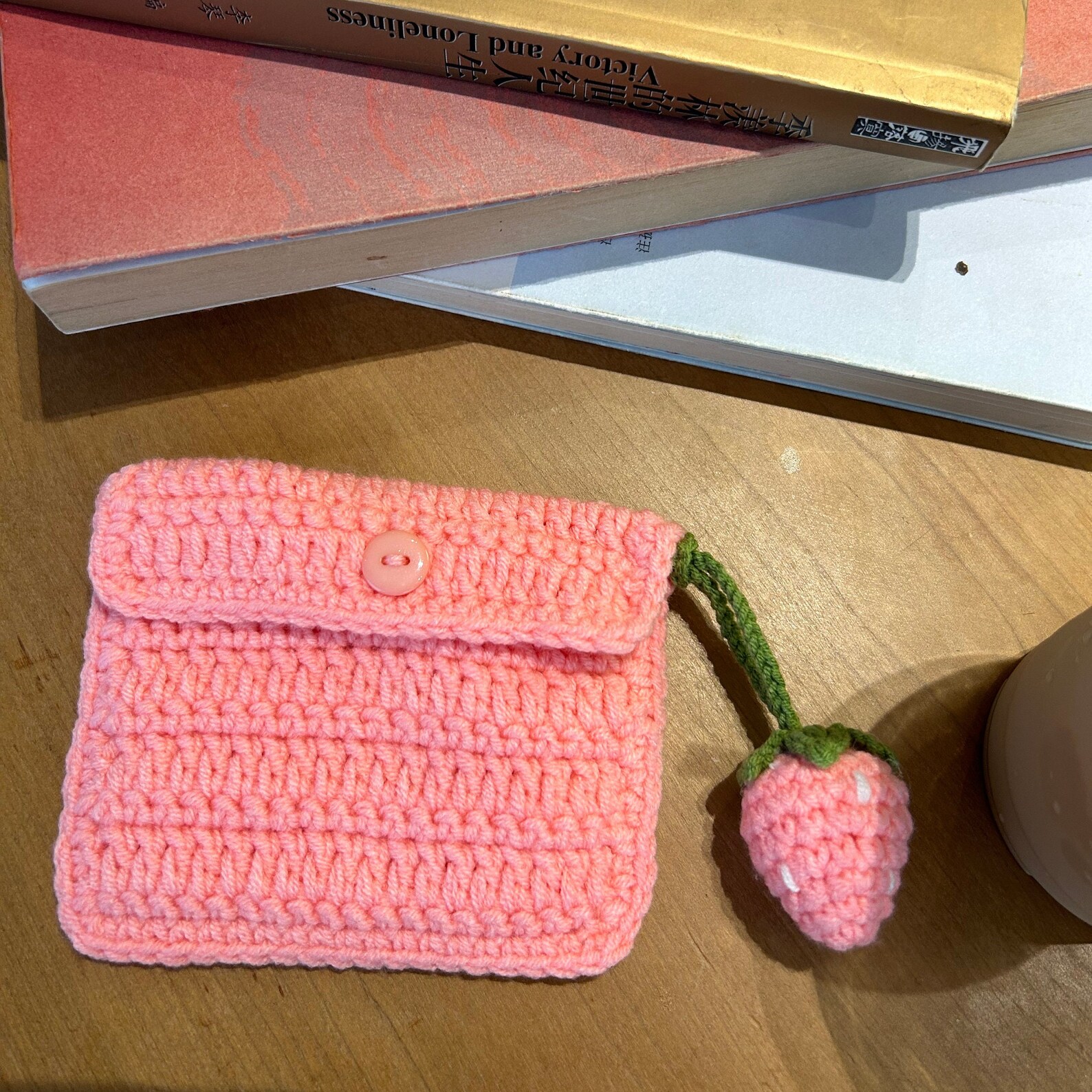 Strawberry Crochet Card Holder,strawberry Card Holder,cute Card Holder ...