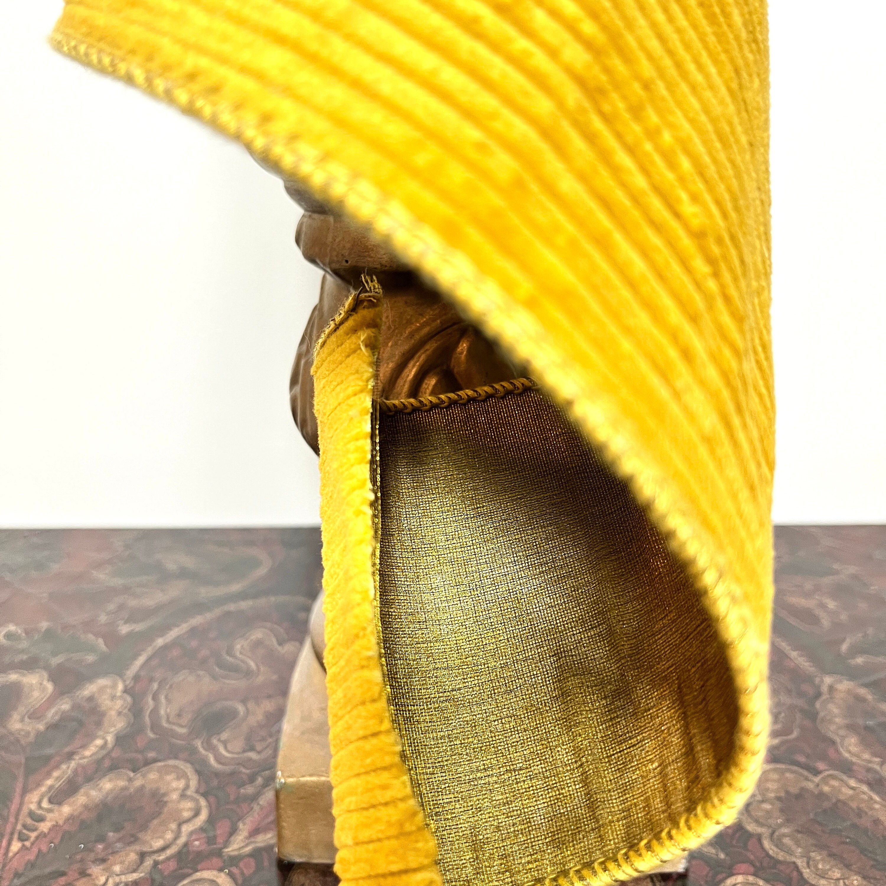 Corduroy Deluxe Mesh Backed 4 X 5YD Ribbon Mustard Yellow Wired Ribbon ...