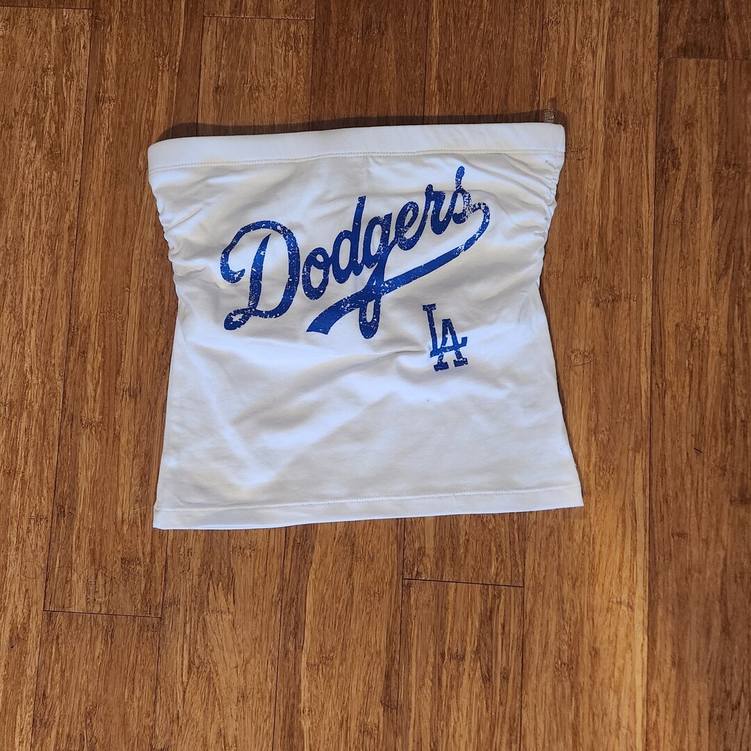 White Dodgers Sports Tube Top - Etsy