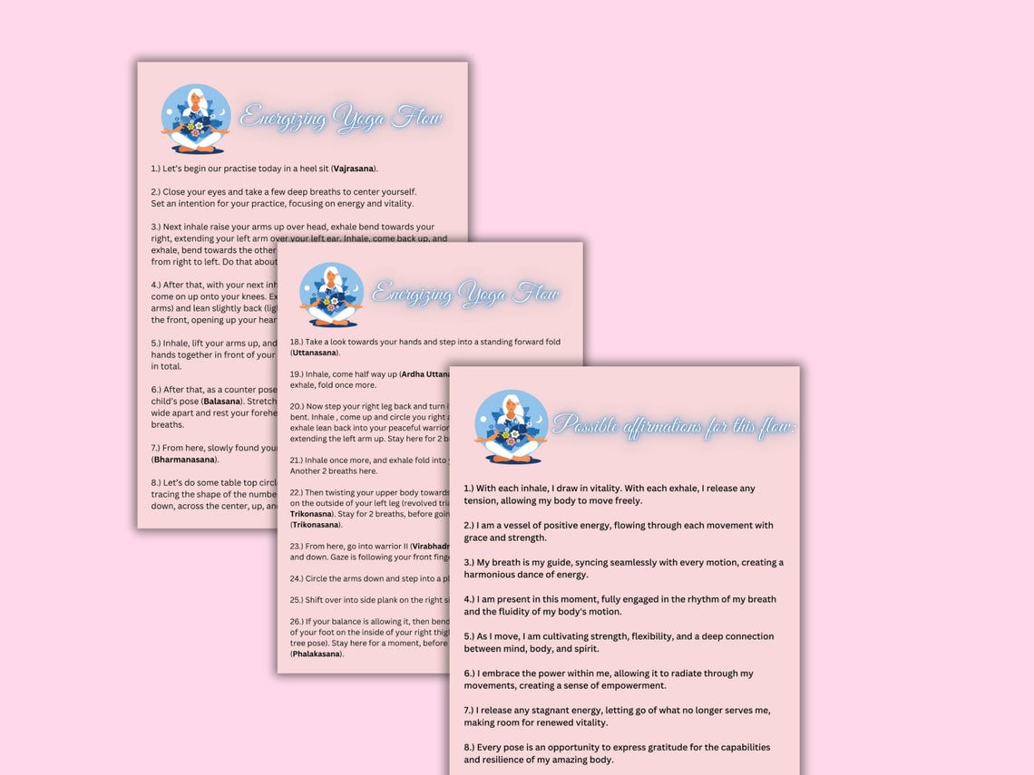 Energizing Yoga Flow Yoga Class Plan Yoga Class Sequence Vinyasa Yoga ...