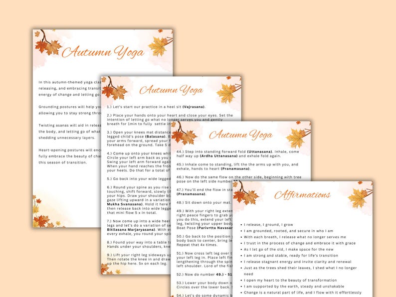 Yoga Class Plan - Yoga Sequence - Yoga Planner - Yoga Class - Yoga ...