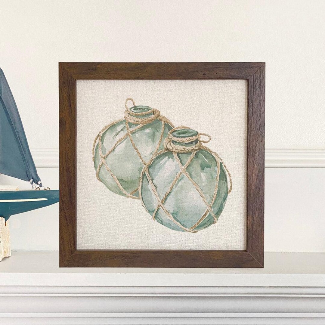Glass Floats - Customizable Framed Sign - Etsy