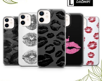 Kiss Mark Phone Case Lipstick Commitment Cover for iPhone 15 14 13 12 ...