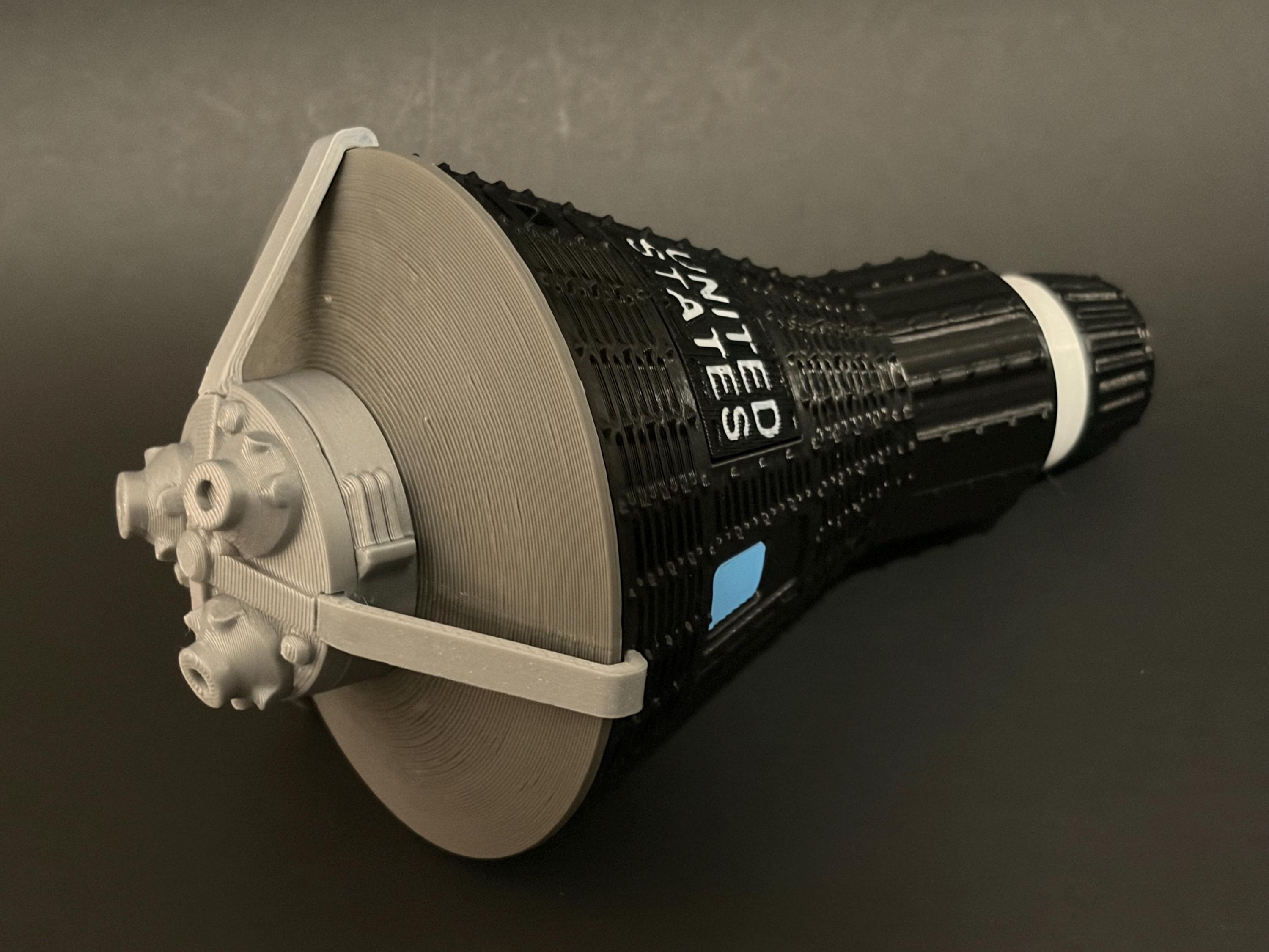 3D Printed Mercury Capsule Rocket Model: Space Collectible - Etsy