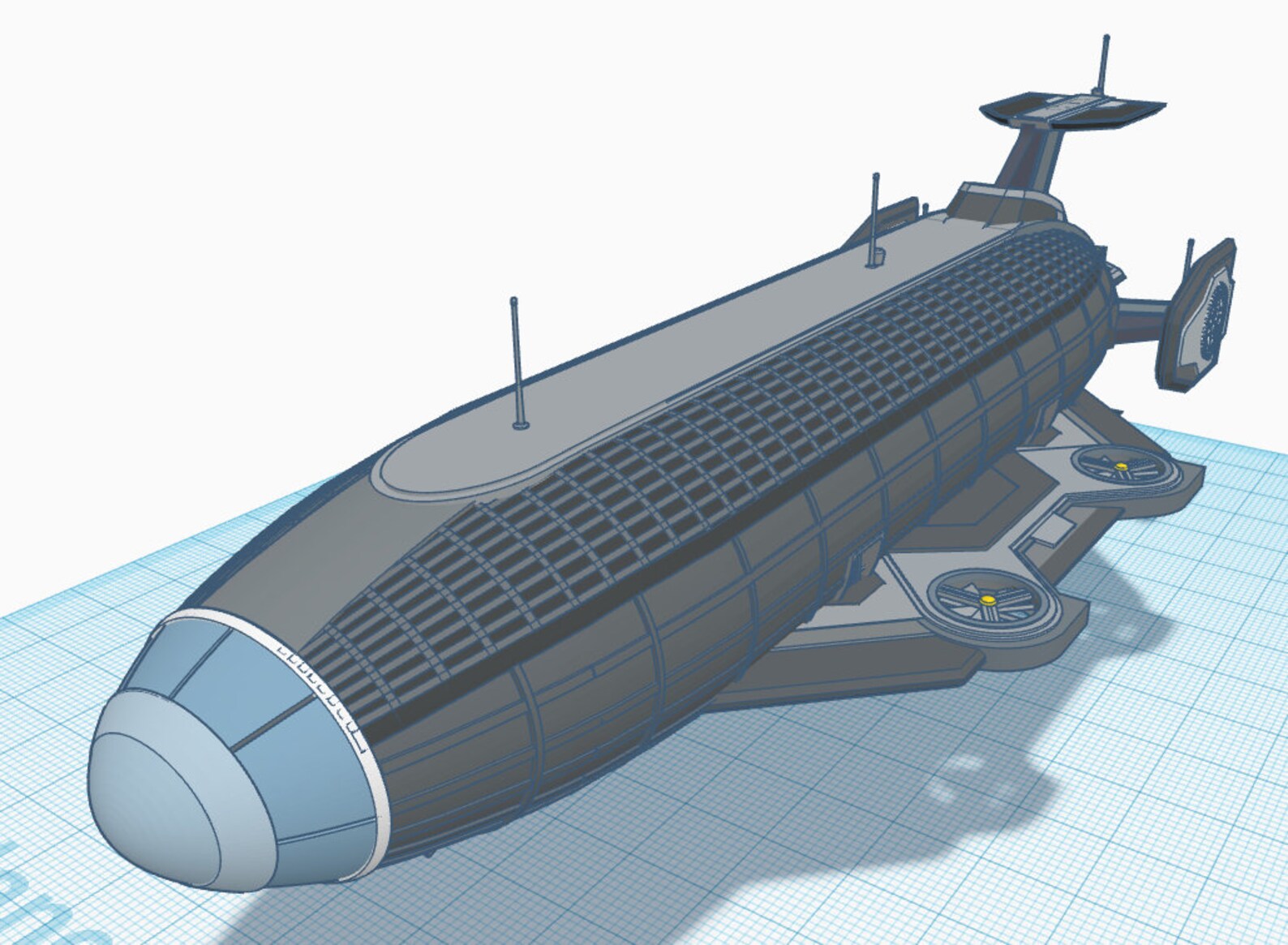 Armored Airship Blimp Model STL File - Etsy