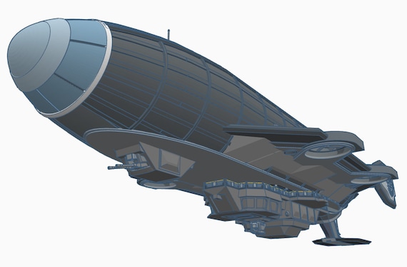 Armored Airship Blimp Model STL File - Etsy Canada