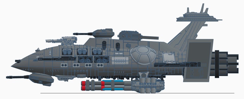 Incursion-class ARES Attack Starship STL FILE - Etsy