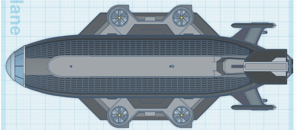 Armored Airship Blimp Model STL File - Etsy