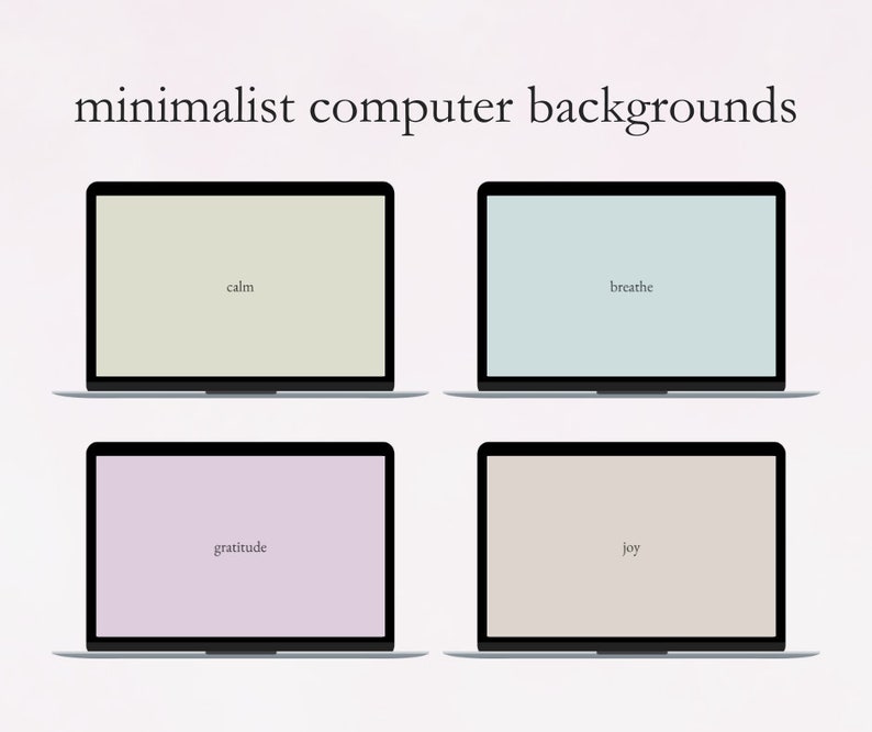 Minimalist Computer Backgrounds | Digital Downloads - Etsy