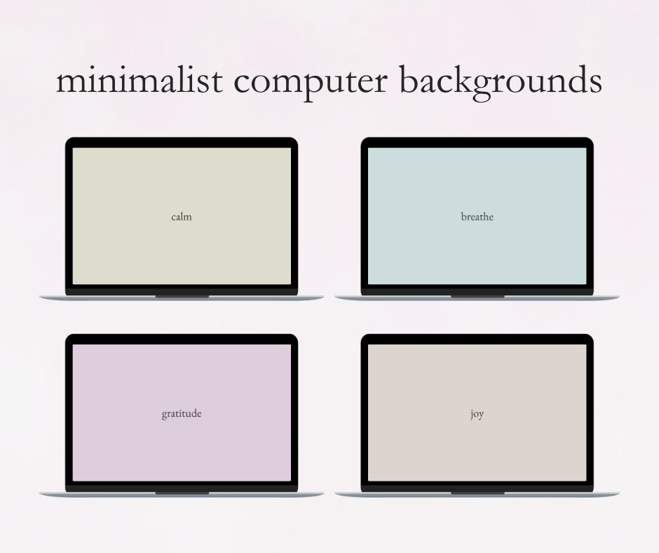 Minimalist Computer Backgrounds | Digital Downloads - Etsy