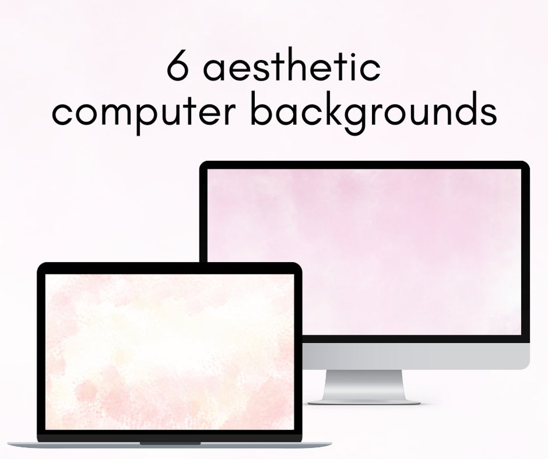 6 Pink Aesthetic Desktop Backgrounds | Digital Downloads - Etsy