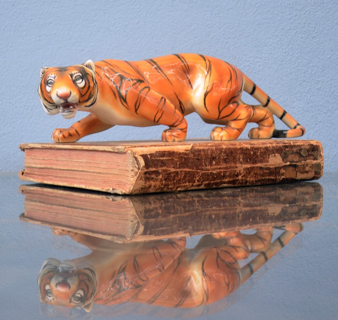 Schleichender Tiger Porcelain Figurine Tomasch Wien Austria - Etsy