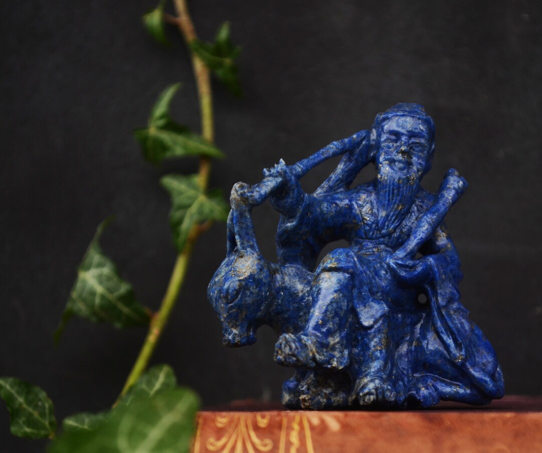 Chinese Lapis Lazuli Aesthetic Hermit Sculpture of Zhang Guo Lao - Etsy