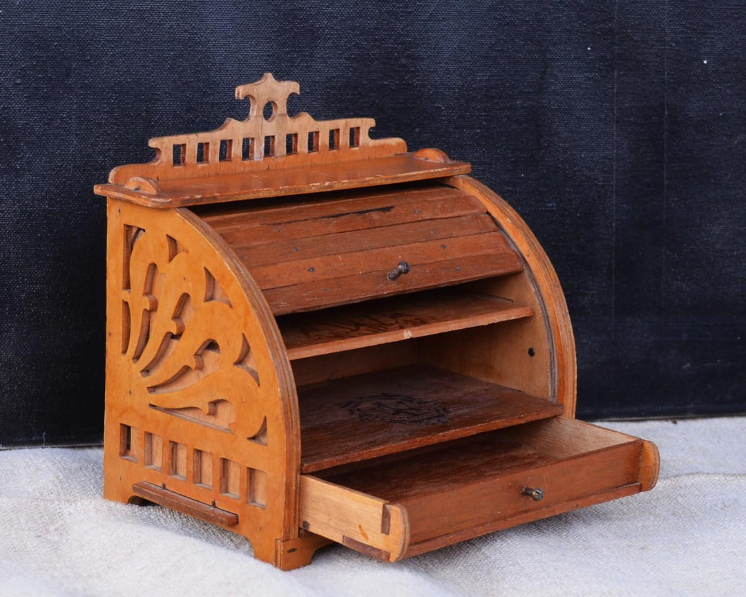 Roll Top Jugendstil Jewelry Box Made in Wood - Cigarette Dispencer ...